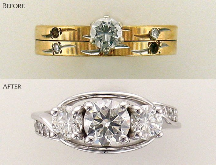 repurposed-jewelry-platinum-diamond-engagement-ring2 | Designing Jewelers